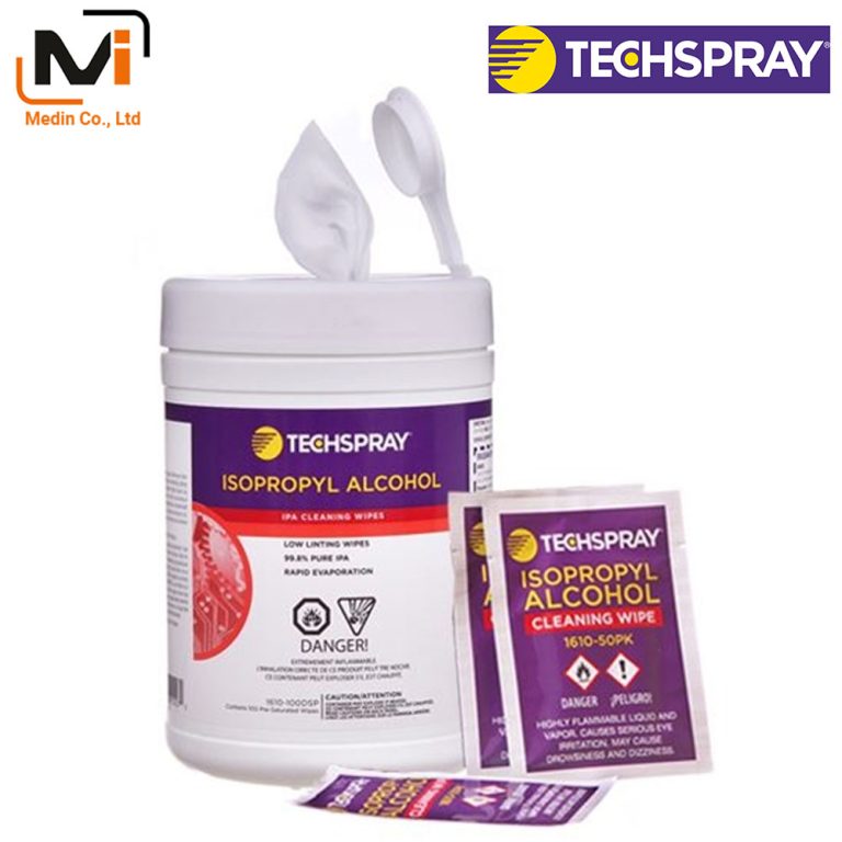 Isopropyl Alcohol (IPA) Wipes 99.8% Techspray - Khăn lau cồn 1610-50PK ...